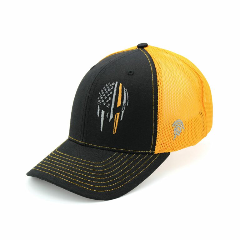 Thin Gold Line Spartan Defender Snapback Hat - ReLEntless Defender Apparel